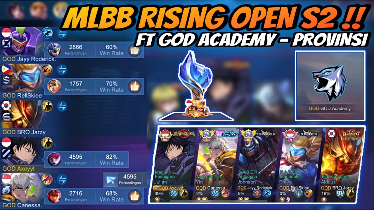 MLBB RISING OPEN META CIKI FT GOD ACADEMY !! MRO S2 Tingkat Provinsi ...