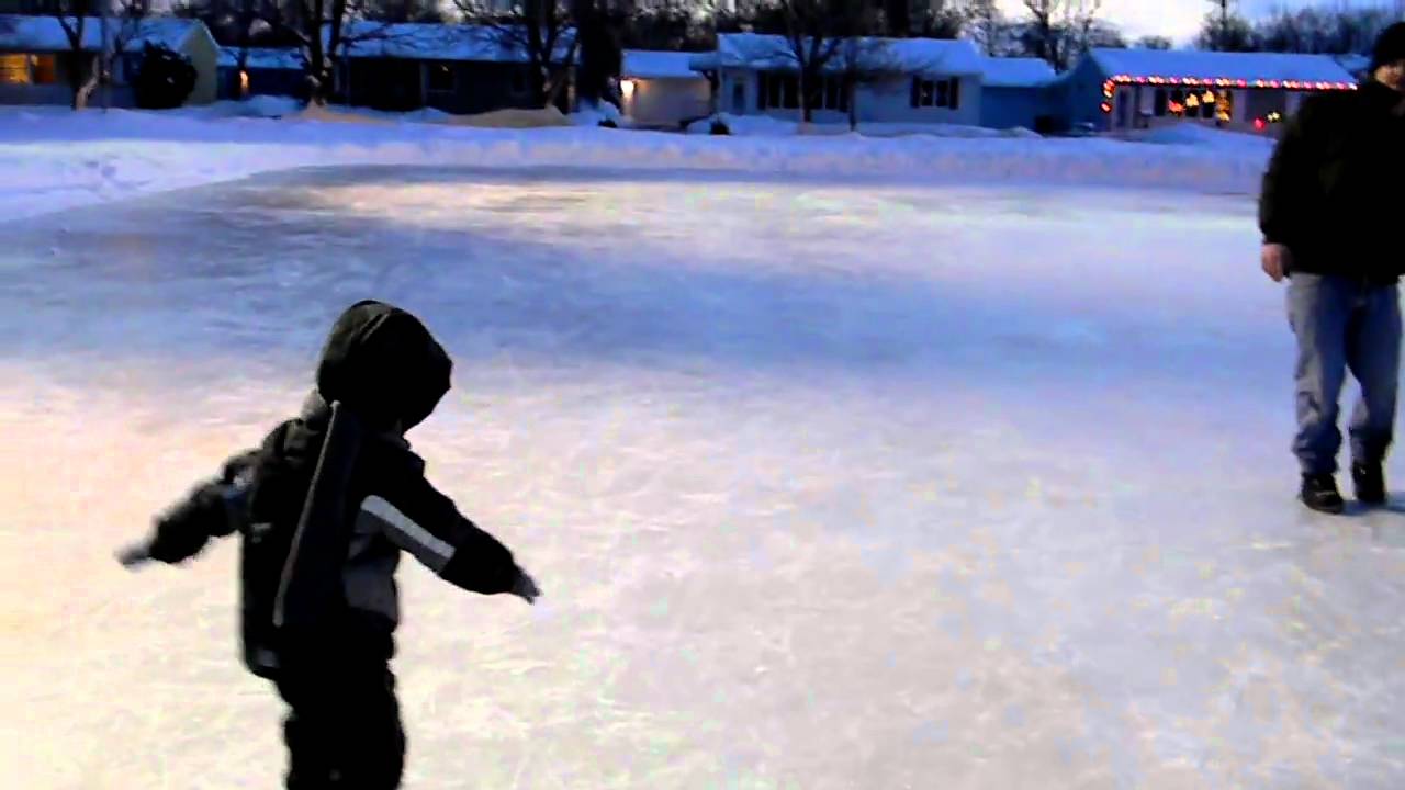 Ethan & Gavin's First Ice Skating Lesson - YouTube