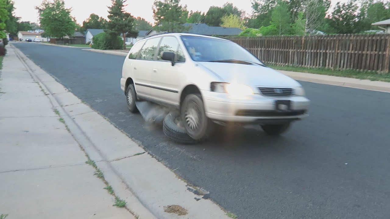 Tried to Jump the Van off a Homemade Jump - YouTube