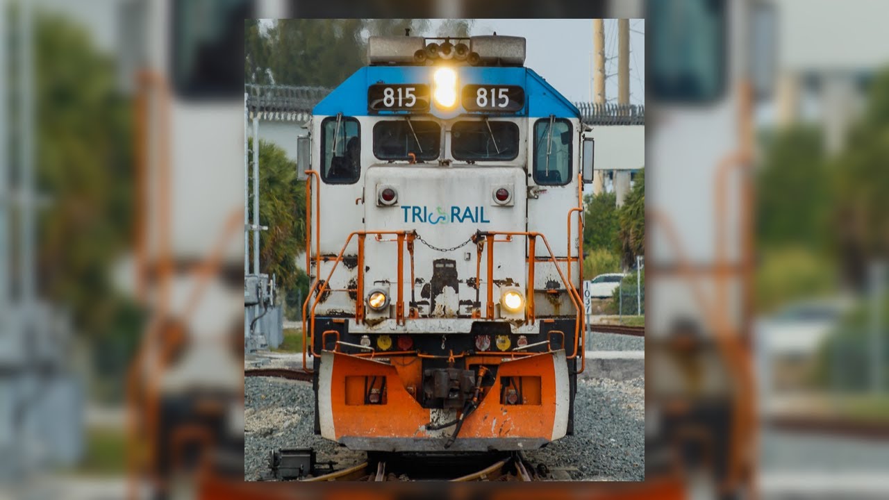 Tri-Rail 815 leading a doubleheader rotem consist into MIC - YouTube
