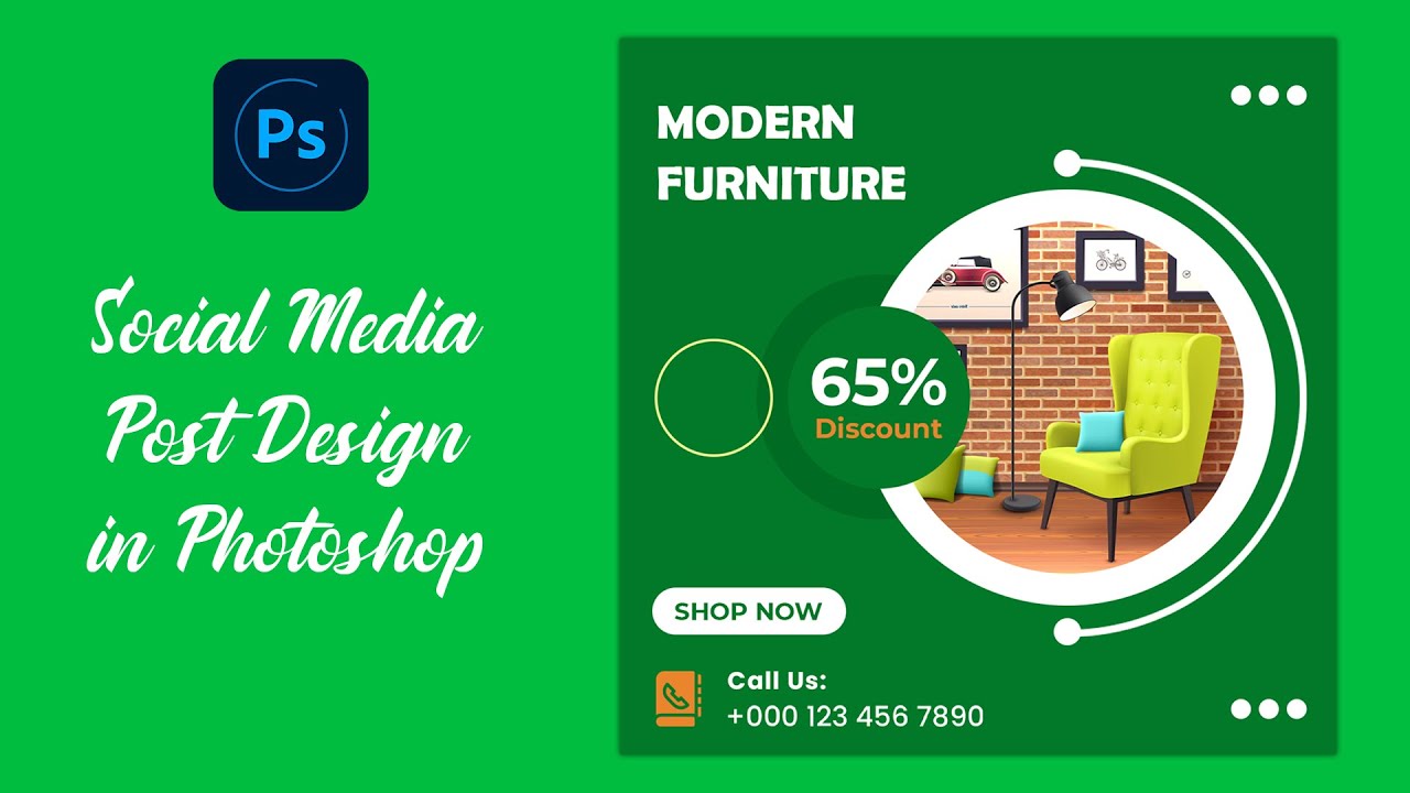 Professional Social Media Post Design - Photoshop Tutorial - YouTube