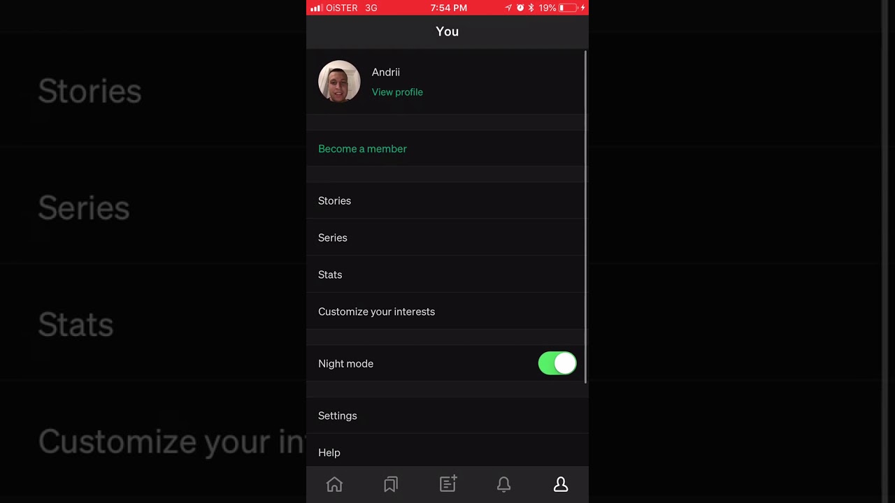 How to ENABLE DARK MODE on MEDIUM app? - YouTube