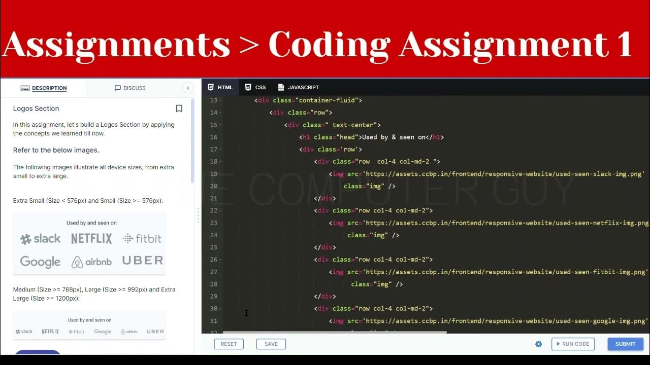 Assignments | Coding Assignment 1 | Logos Section | #nxtwave #ccbp #ay - YouTube