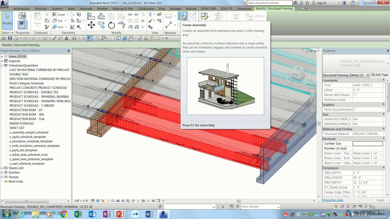 Creating Precast Fabrication Drawings in Revit 2016. - YouTube