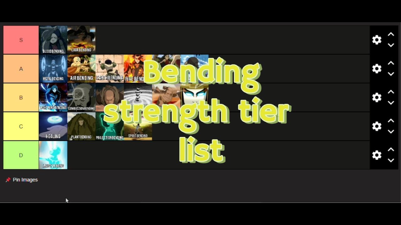 The most definitive bending tier list - YouTube