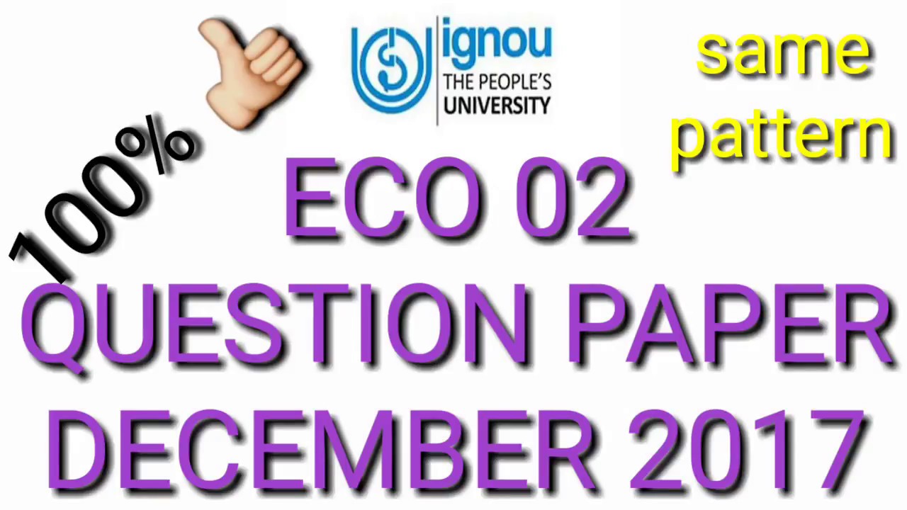 ECO 02 QUESTION PATTERN FOR JUNE 2018 important questions By TIPS GURU ...