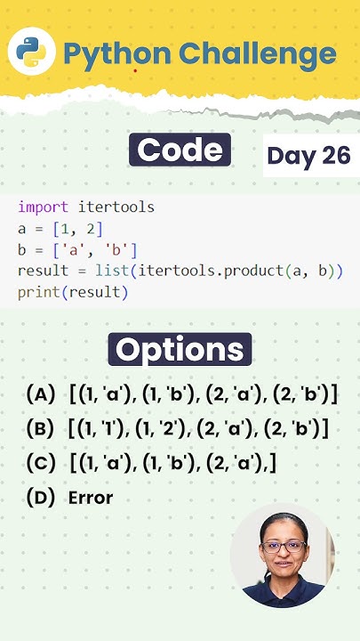 Python Itertools.Product() Function | Python Challenge Day 26 - YouTube