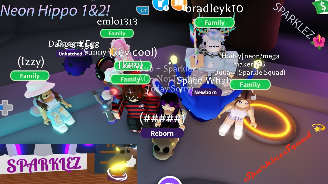 Neon Hippo 1&2! #sparklez #playadoptme #adoptme - YouTube