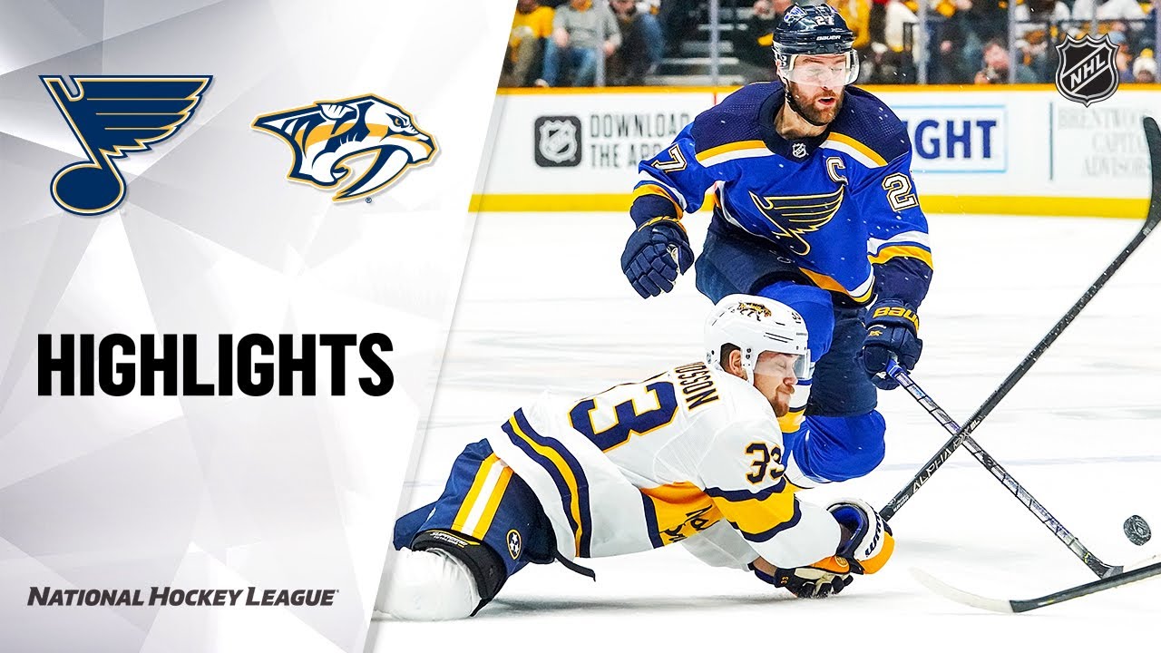 NHL Highlights | Blues @ Predators 2/16/20 - YouTube