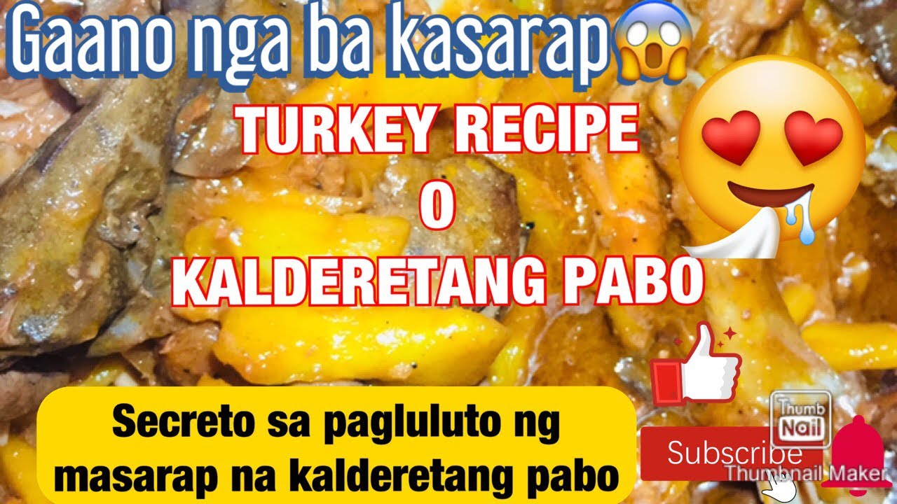 TURKEY RECIPE | Kalderetang Pabo - YouTube