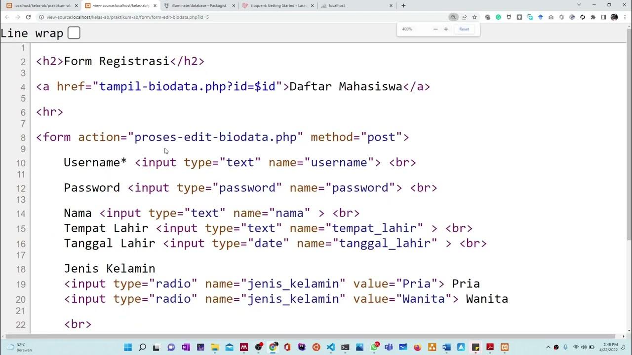 Form dan Proses Edit Data - YouTube