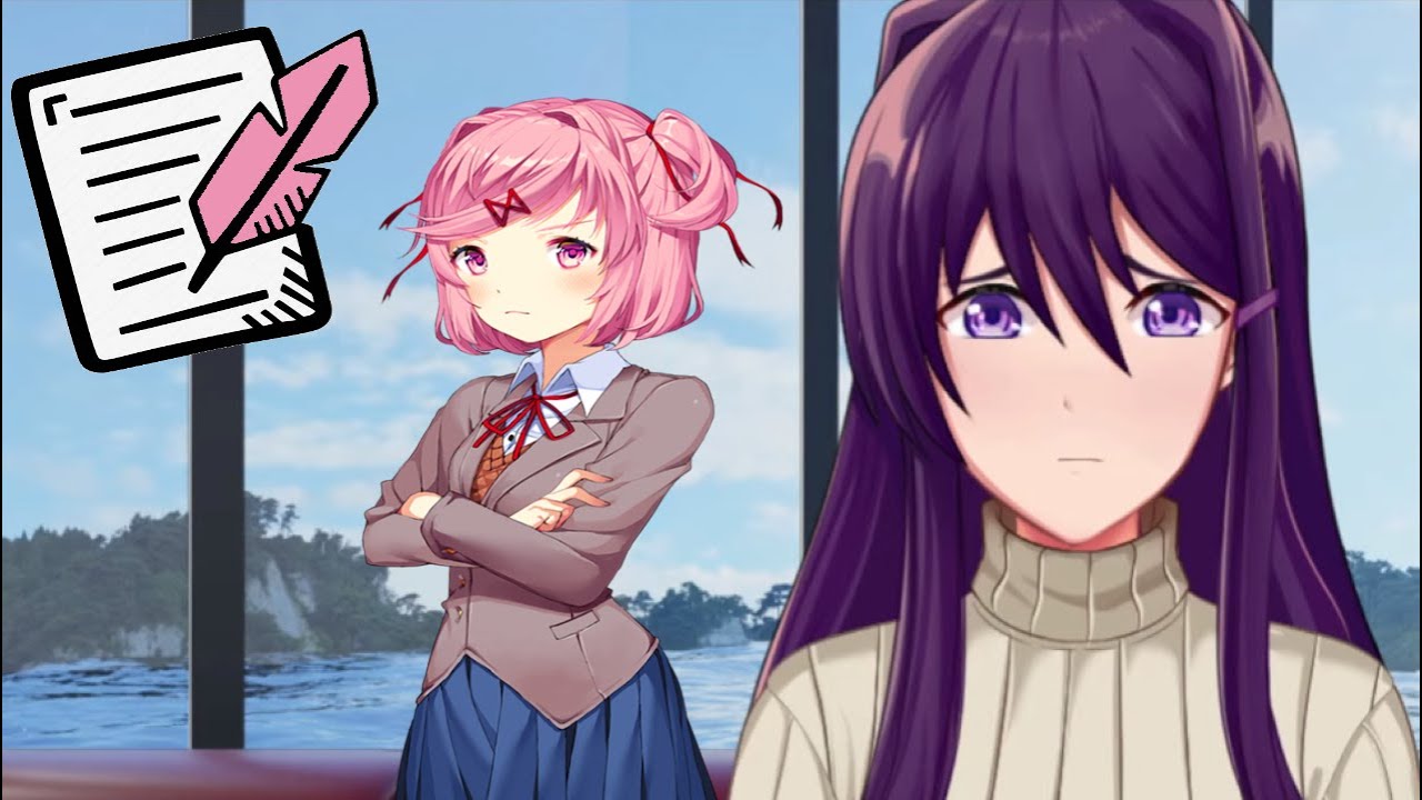 Reading Natsuki's Poems with Yuri (Part 1/2) - Just Yuri Mod - YouTube