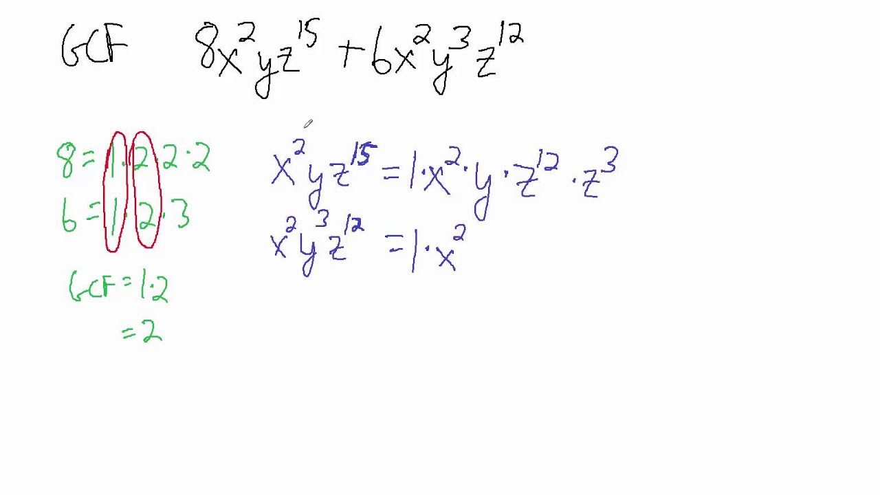 Factoring GCF Of Algebraic Expressions Example 4 YouTube factoring-gcf-of-algebraic-expressions-example-4-youtube