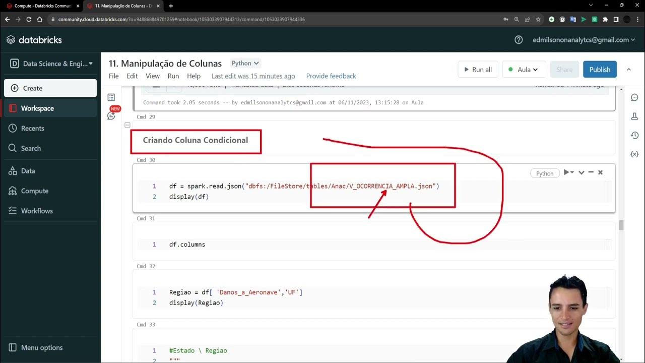 Criando uma nova Coluna- Python - SQL - Apache Spark - Databricks para análise de Dados - YouTube
