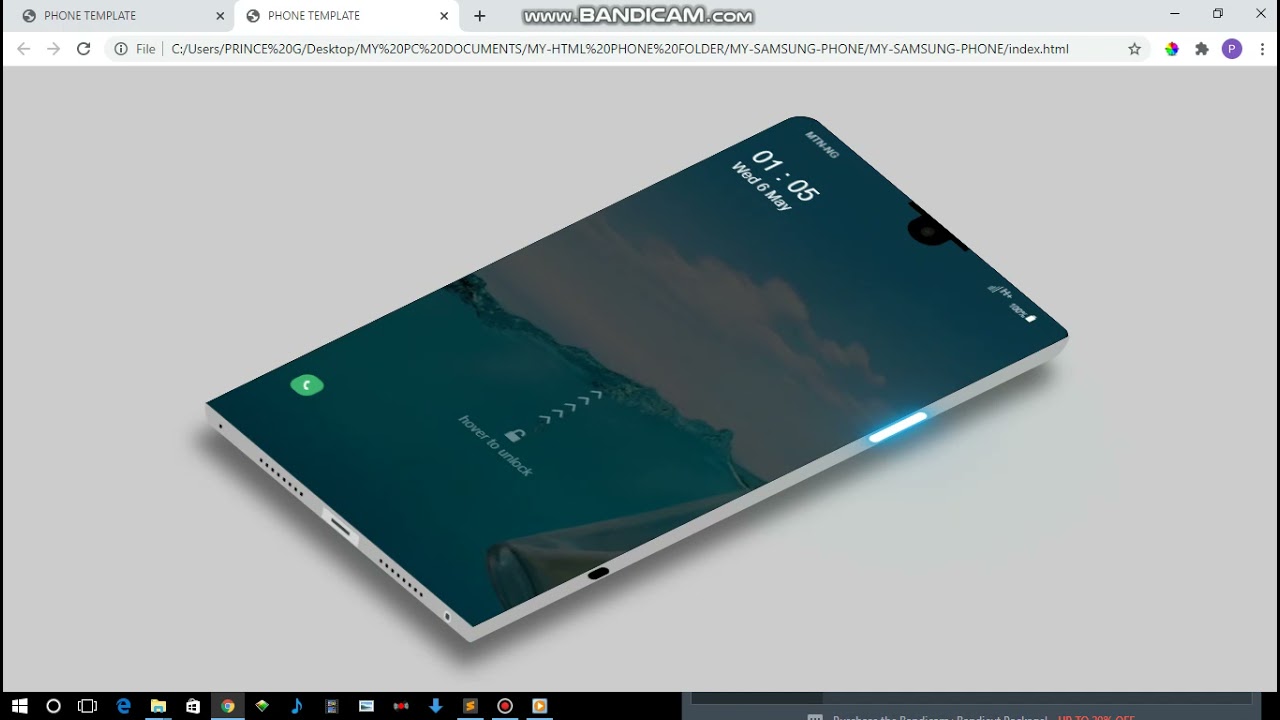 Android phone with html css javascript - YouTube