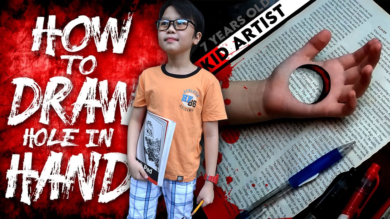 SCARY BUT FUN DRAWING. Hole in Hand. 3D TRICK ART ( Late Upload) - YouTube