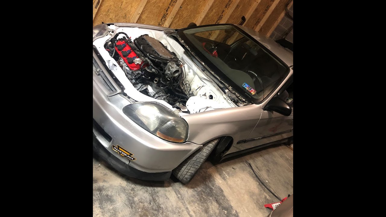 J35 swapped Ek civic does a pull - YouTube