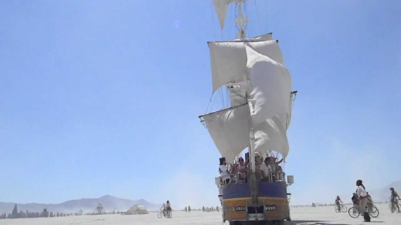 The Monaco Art Ship Sails the Playa - Burning Man 2011 - YouTube
