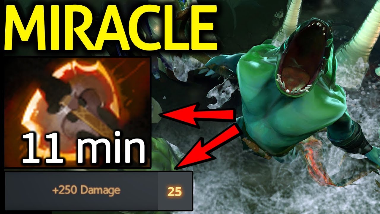 Miracle- Dota 2 [Tidehunter] Carry Build 11min BF with Talent +250 ...