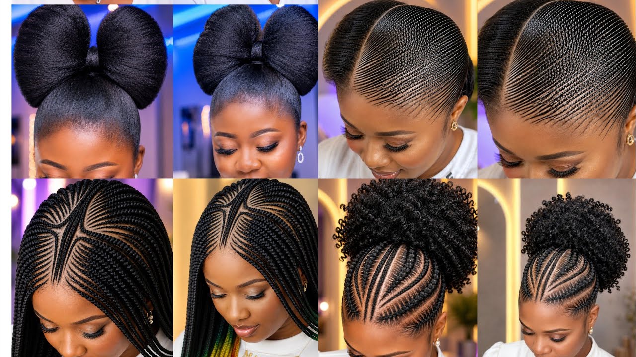 Black Ladies hairstyles 🥰 Neat Cute Trending Cornrows 🥰 - YouTube