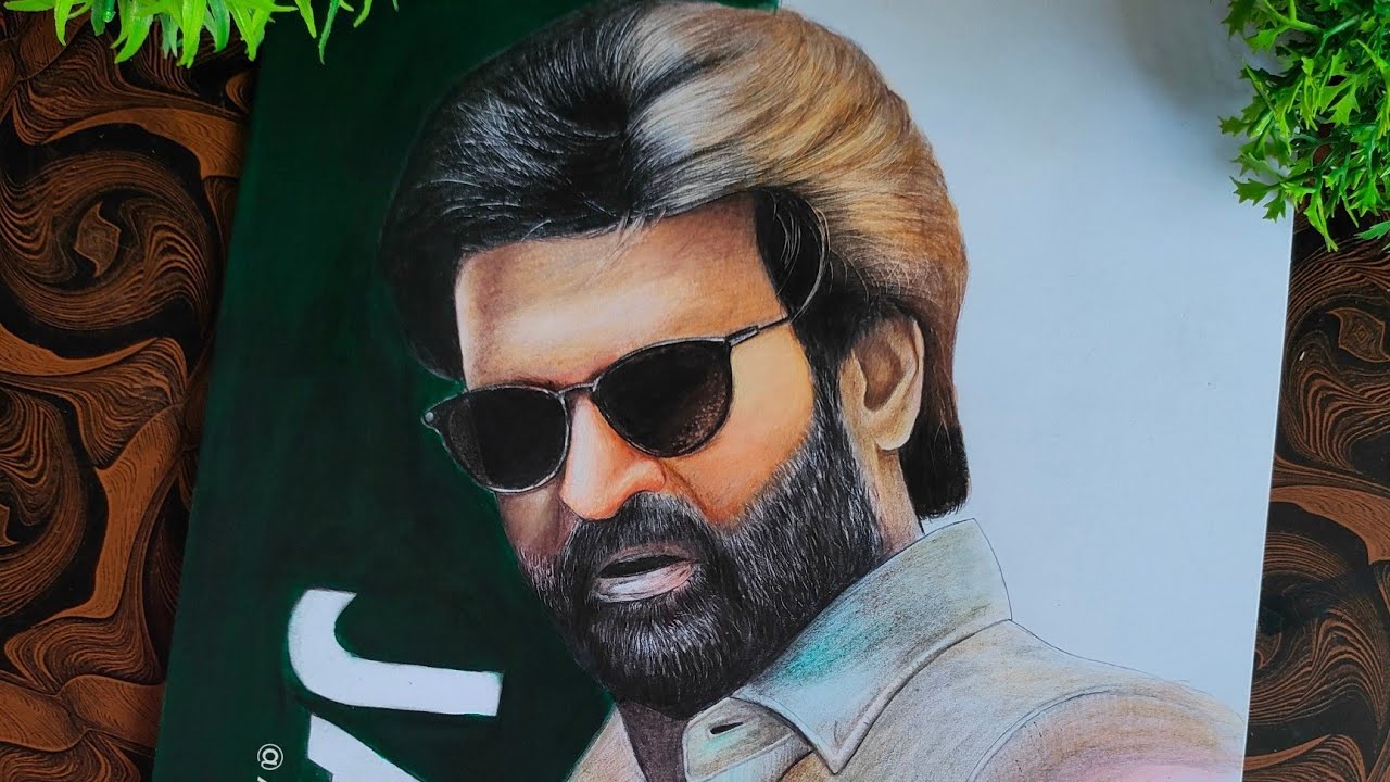 Rajnikant drawing /jailer poster drawing - YouTube