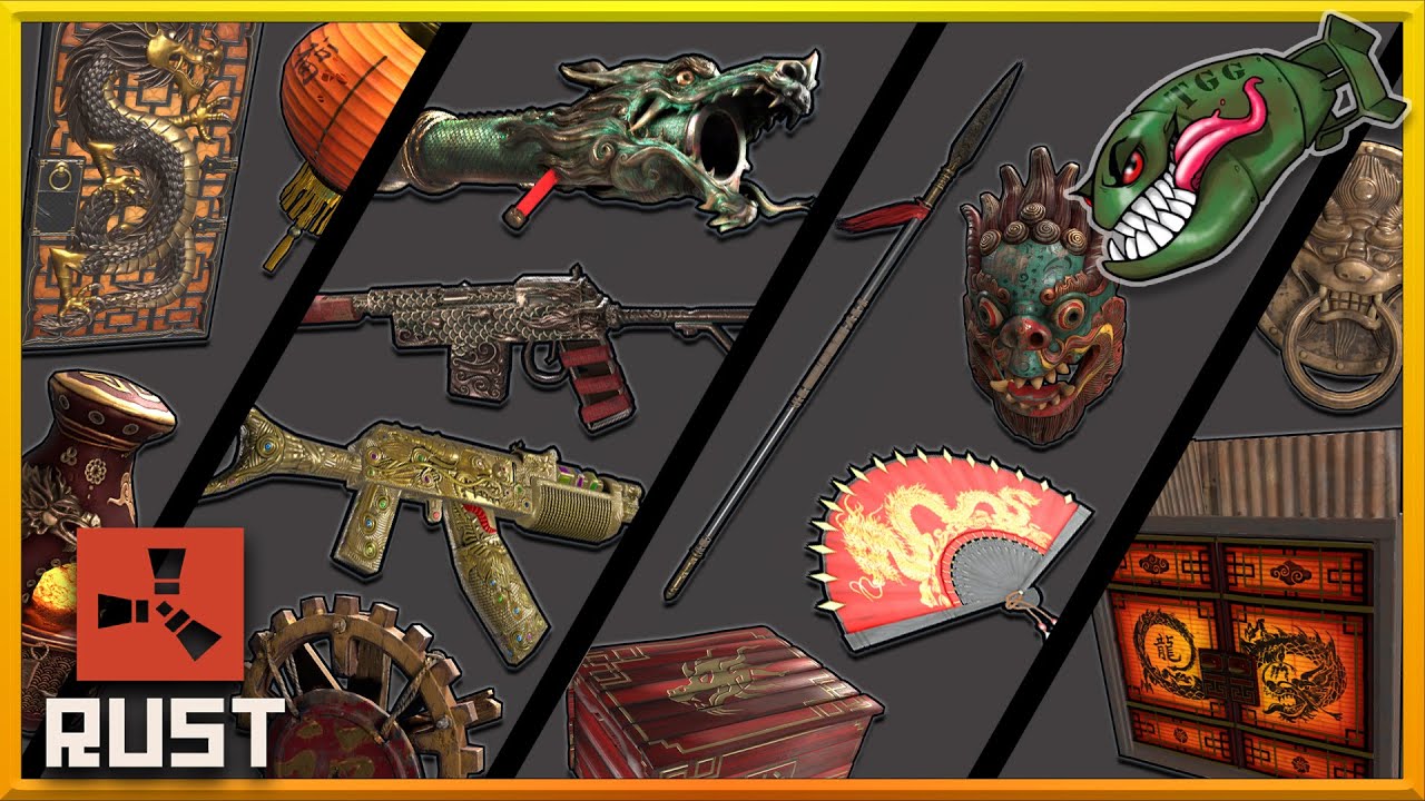 Rust Skins | Chinese New Year Spear & Gong, Dragon Rocket Launcher ...