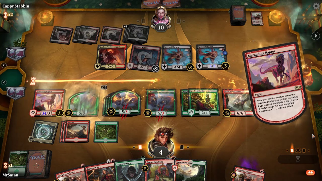 MTGA - Marauding Raptor plus Polyraptor - YouTube