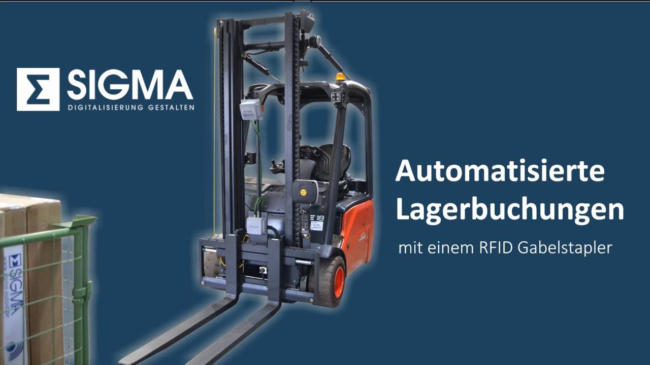 Automatisierte Lagerbuchung mit RFID Gabelstapler - YouTube