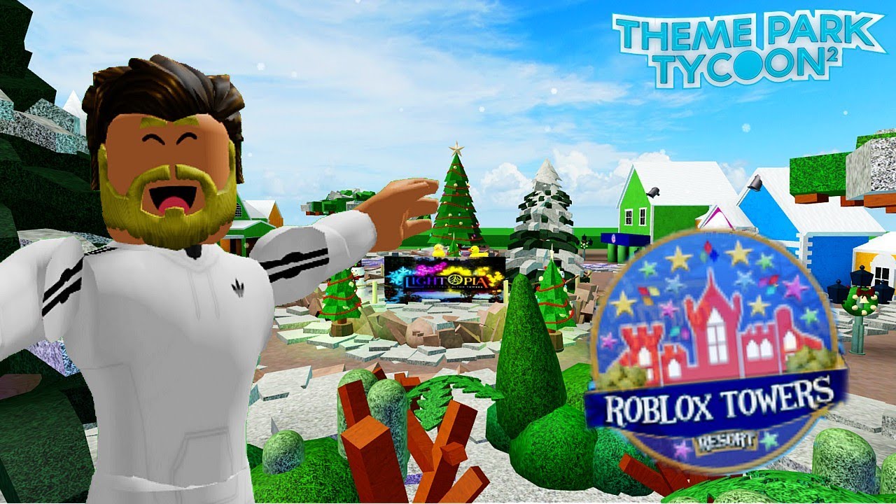 MAIN ENTRANCE AT ROBLOX TOWERS (THEME PARK TYCOON 2) - YouTube