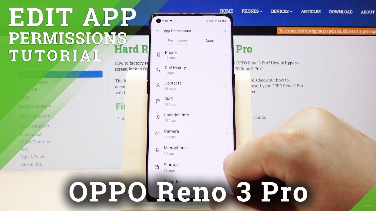 How to Enter App Permissions in OPPO Reno 3 Pro – Allow Apps - YouTube