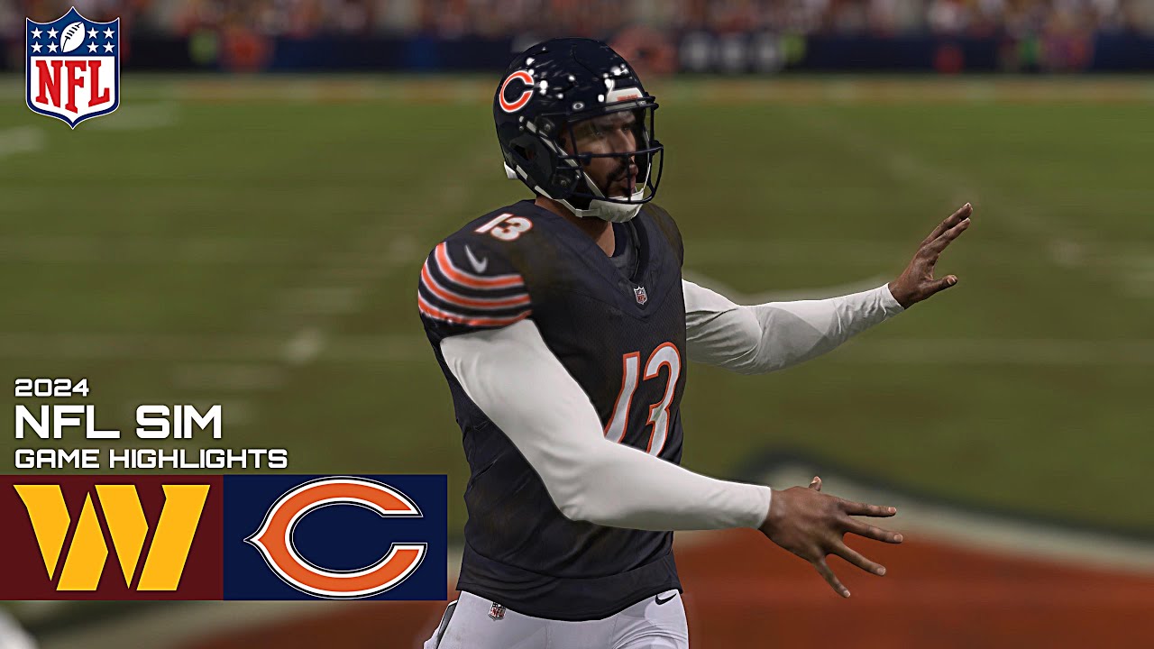 Chicago Bears vs Washington Commanders NFL Simulation (Madden 24 ...