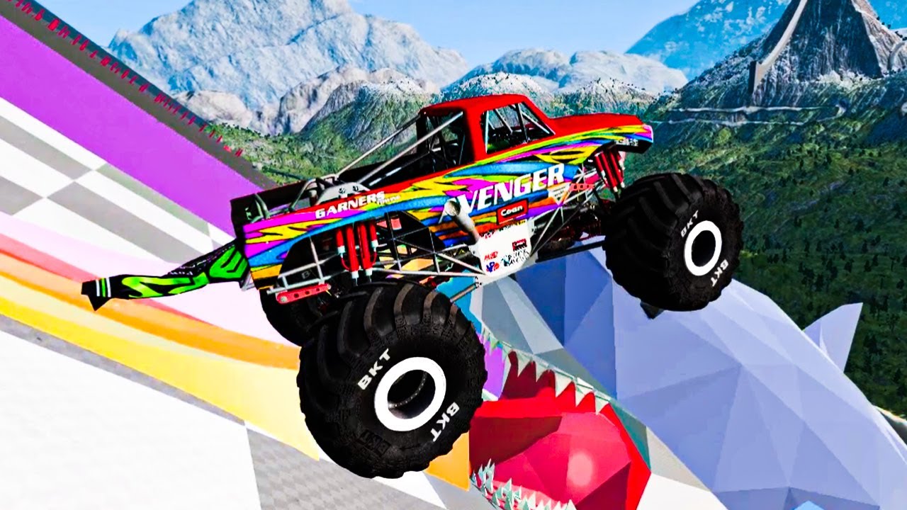 SATISFYING MONSTER TRUCK JUMP | #1 | Beamng.Drive 2013 - YouTube