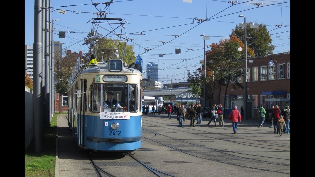 Straßenbahn München - Sonderfahrten historischer Trambahnen - HD - YouTube