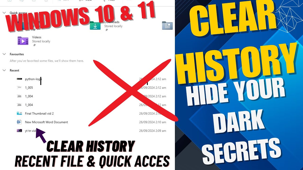 How to Clear / Remove Recent Files In Windows 10 & 11 - YouTube