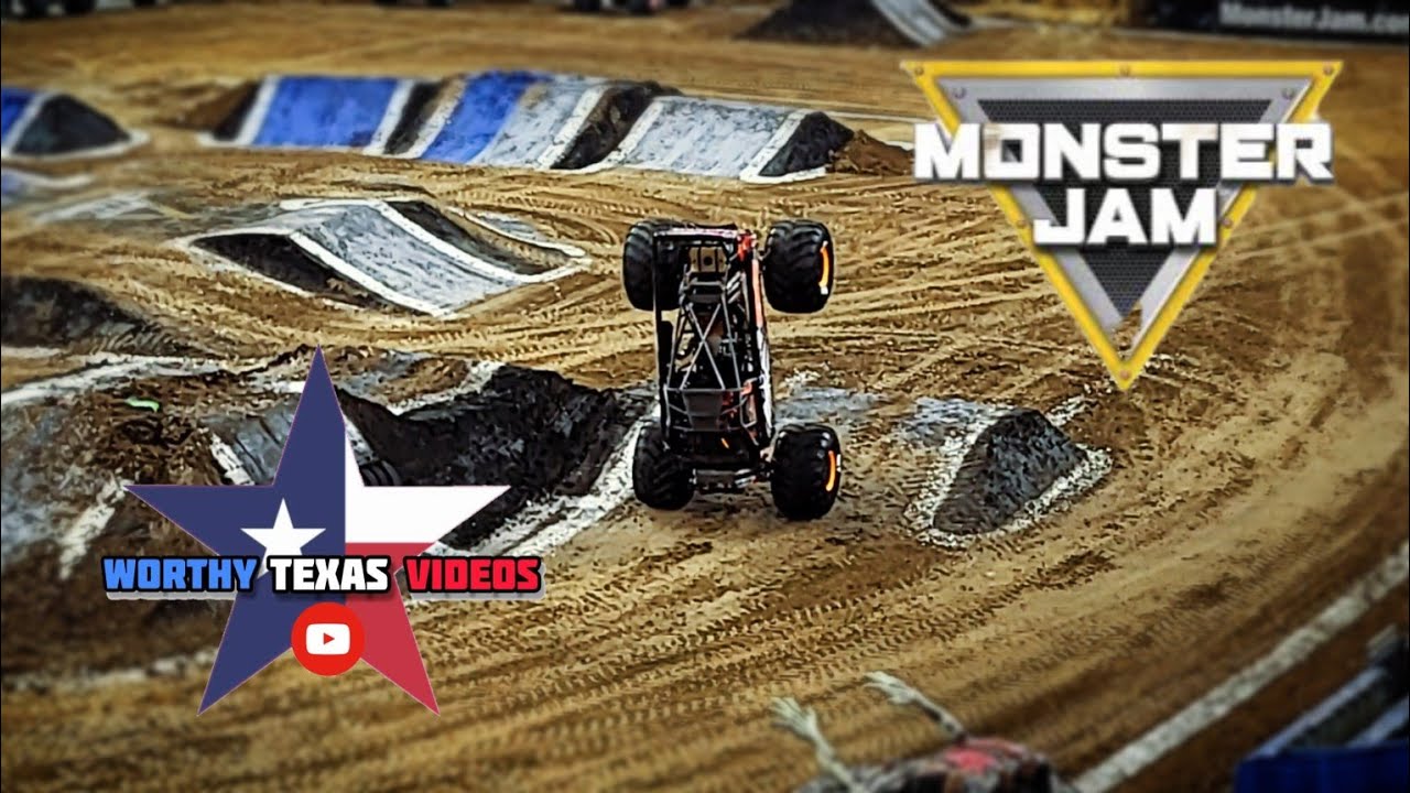 Monster Jam Racing & Two wheel skills (Houston, TX) 01/28/23 - YouTube