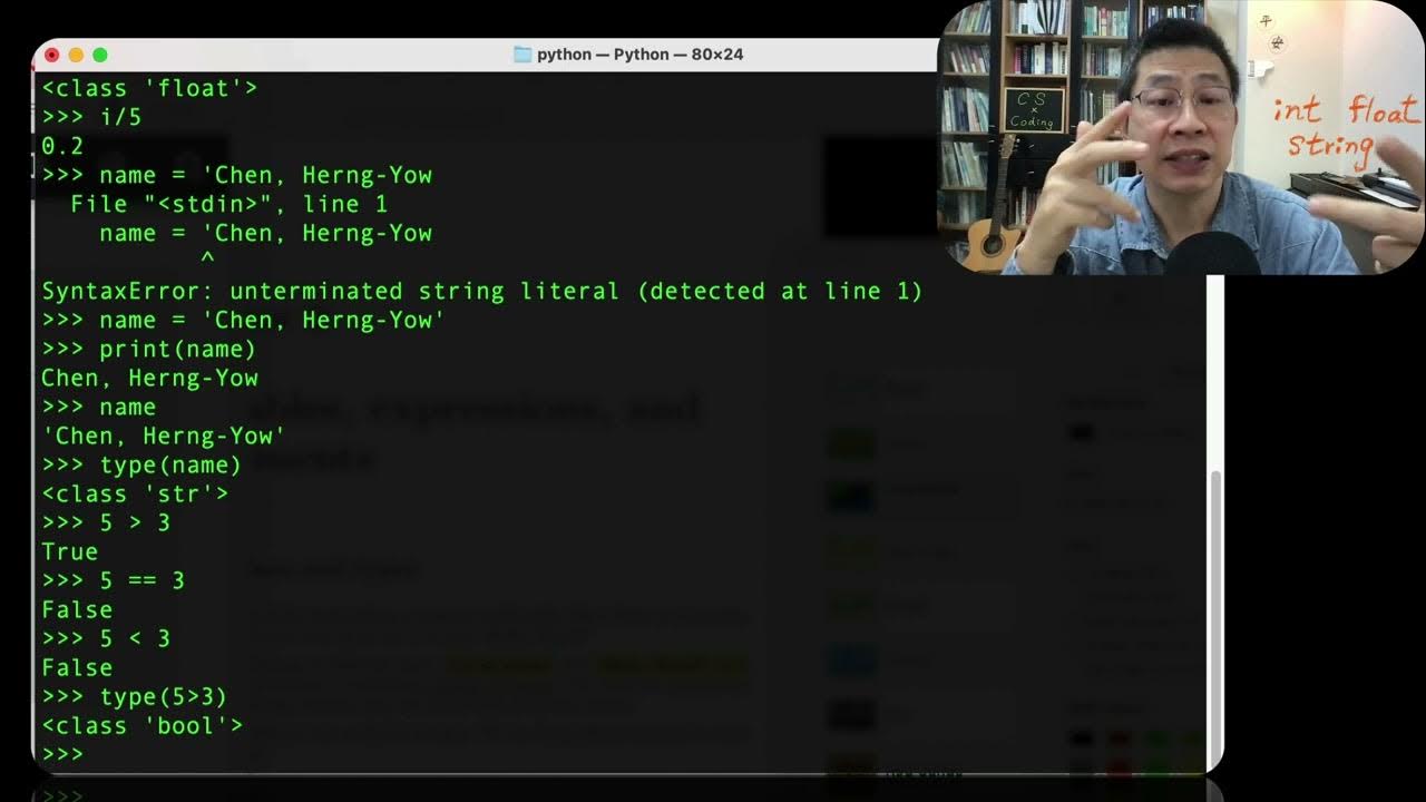 3-6 Python: int, float, string data type (object) - YouTube