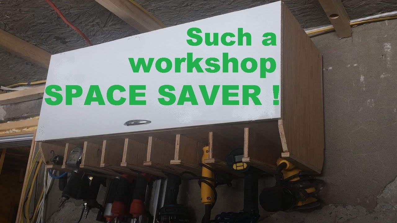 Power Tool Station Cabinet - All from scrap wood!! - Shop Setup - YouTube
