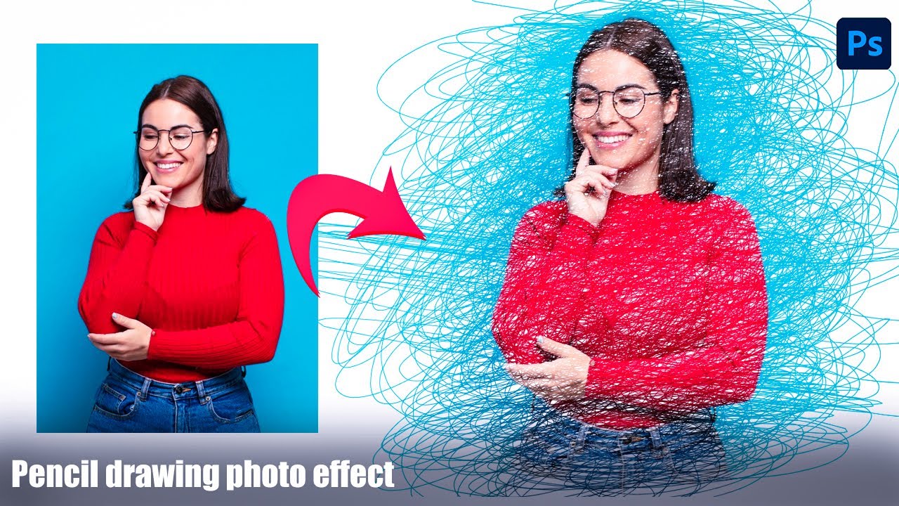 How to Turn a Photo into Pencil Drawing Sketch Effect in Photoshop ...