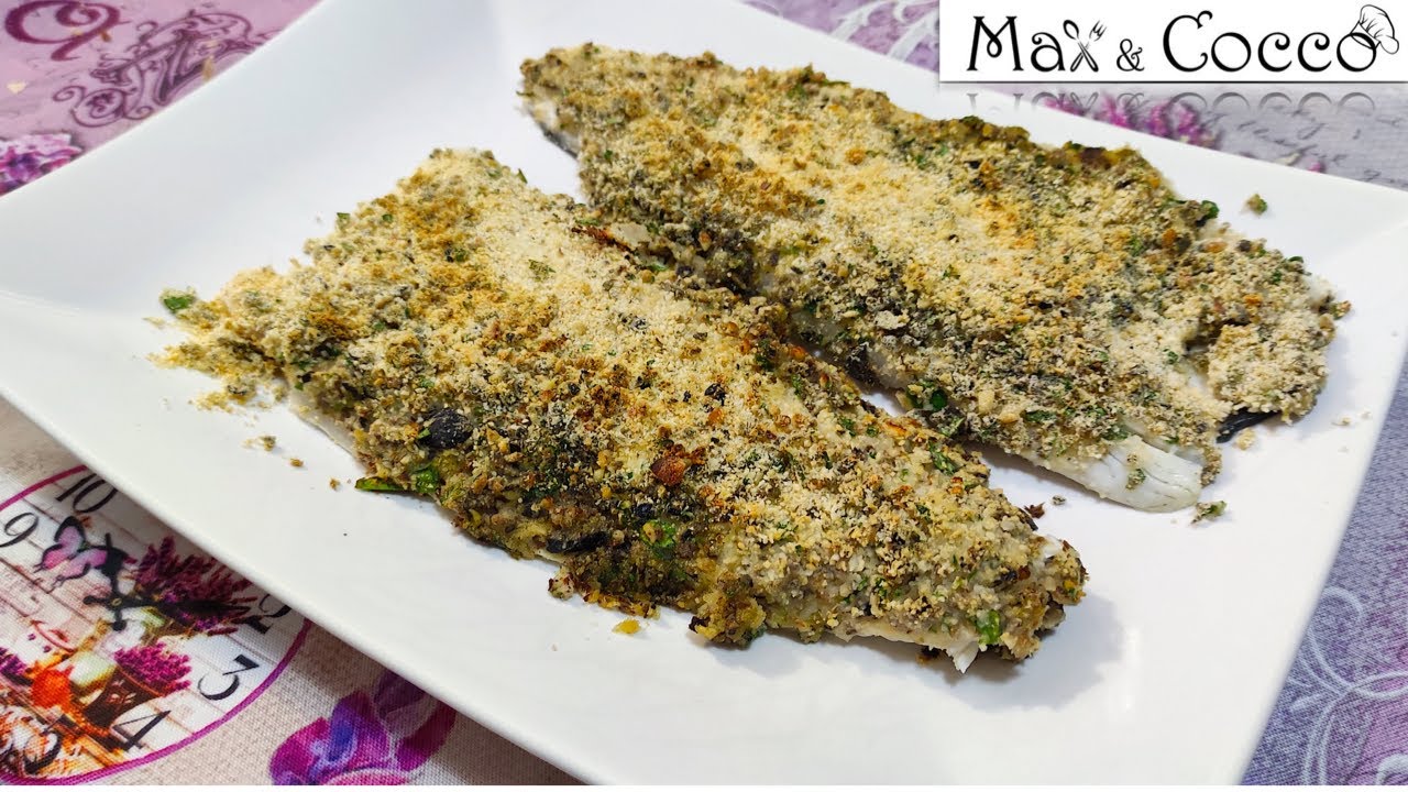 FILETTI di BRANZINO GRATINATI al FORNO con CAPPERI e OLIVE - YouTube