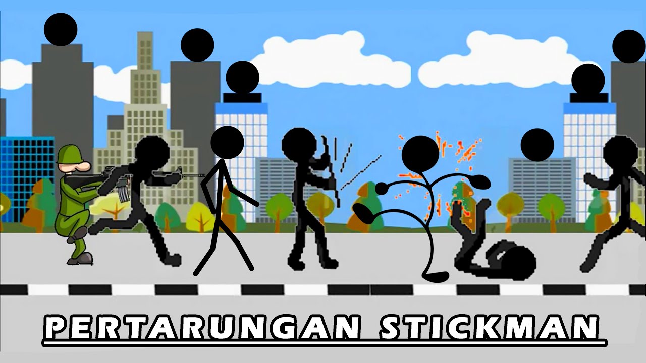 Stickman | Pertarungan Stickman | belajar anak | bahasa indonesia - YouTube