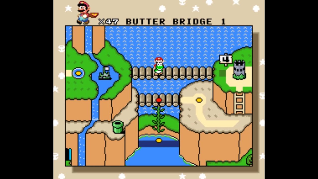Super Mario World SNES Playthrough Cheese Bridge and Butter Bridge Part ...