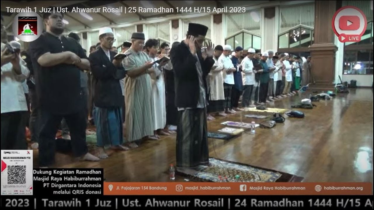Kultum & Tarawih 1 Juz | Ust. Riza Syafii Abdan | 30 Ramadhan 1444H ...