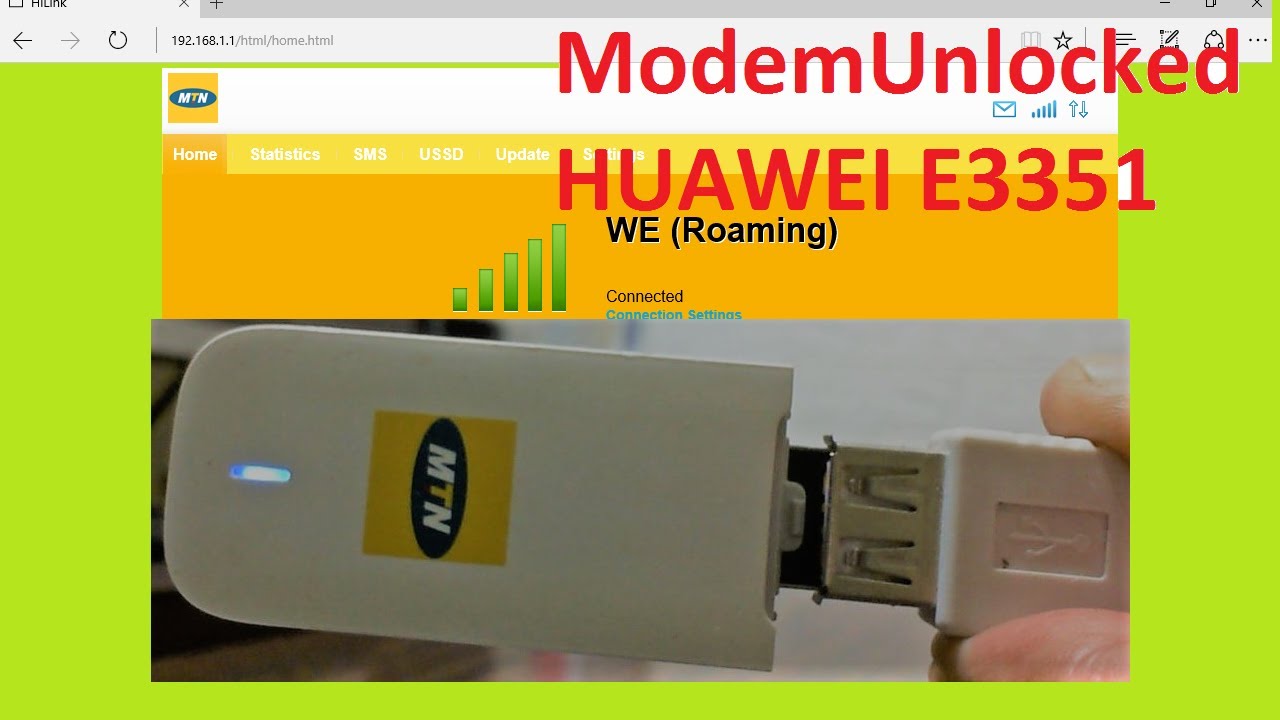 جميع الشبكات بالكود مجاني 📶 Huawei E3351 Ultra Stick 43.2Mbps 3G - YouTube