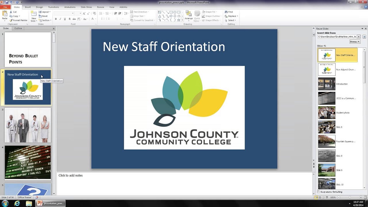 MS Office PowerPoint - JCCC Technical Training - YouTube