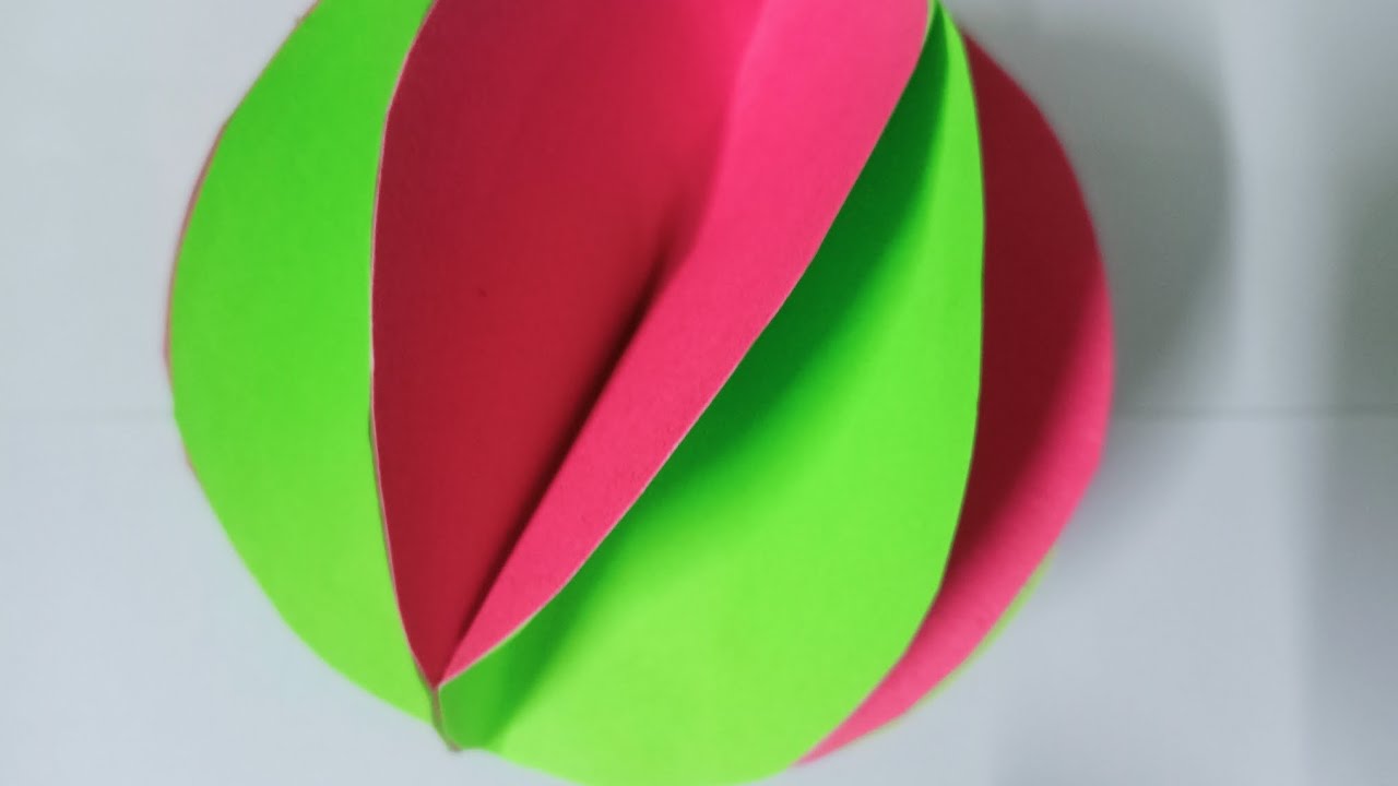 How to make a Paper folding ball.Paper ball by two colours - YouTube