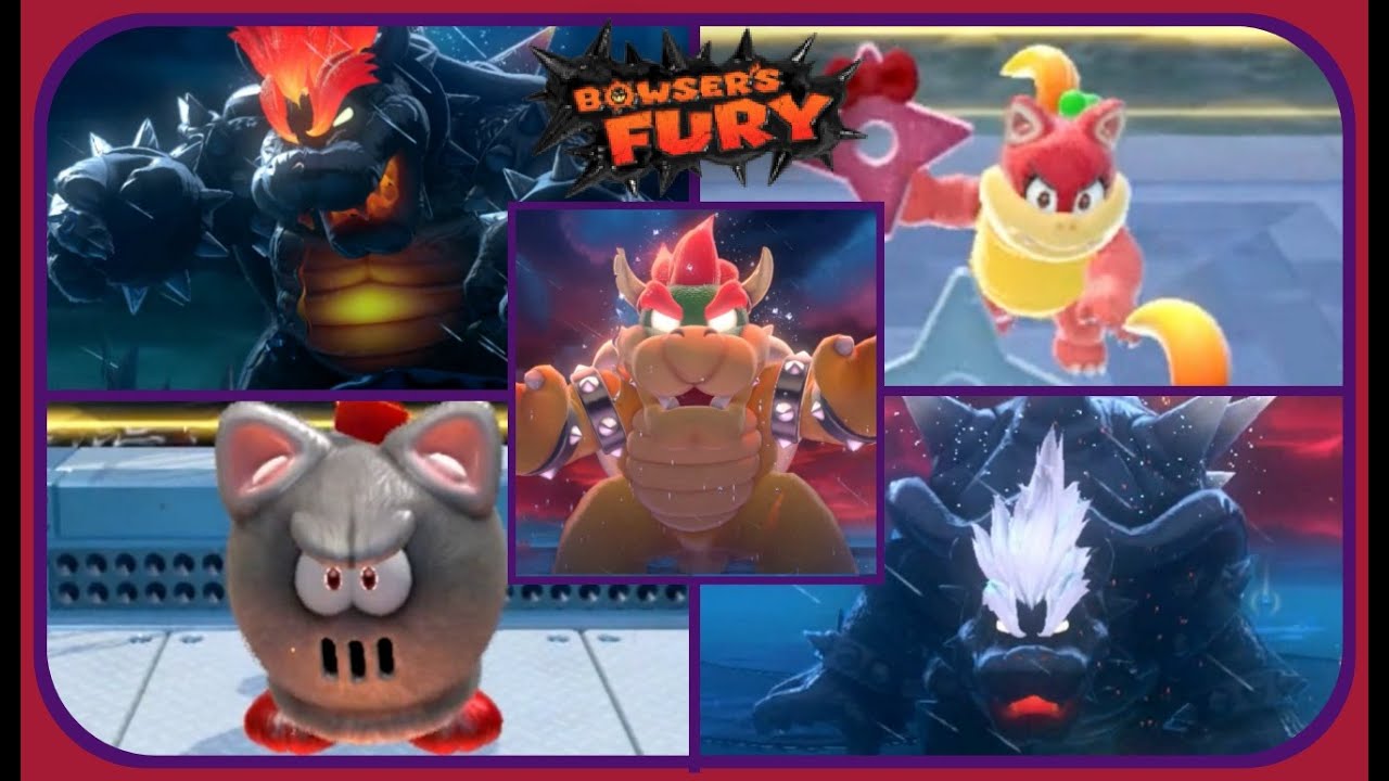 Super Mario 3D World + Bowser's Fury - All Boss Encounters - No Damage ...