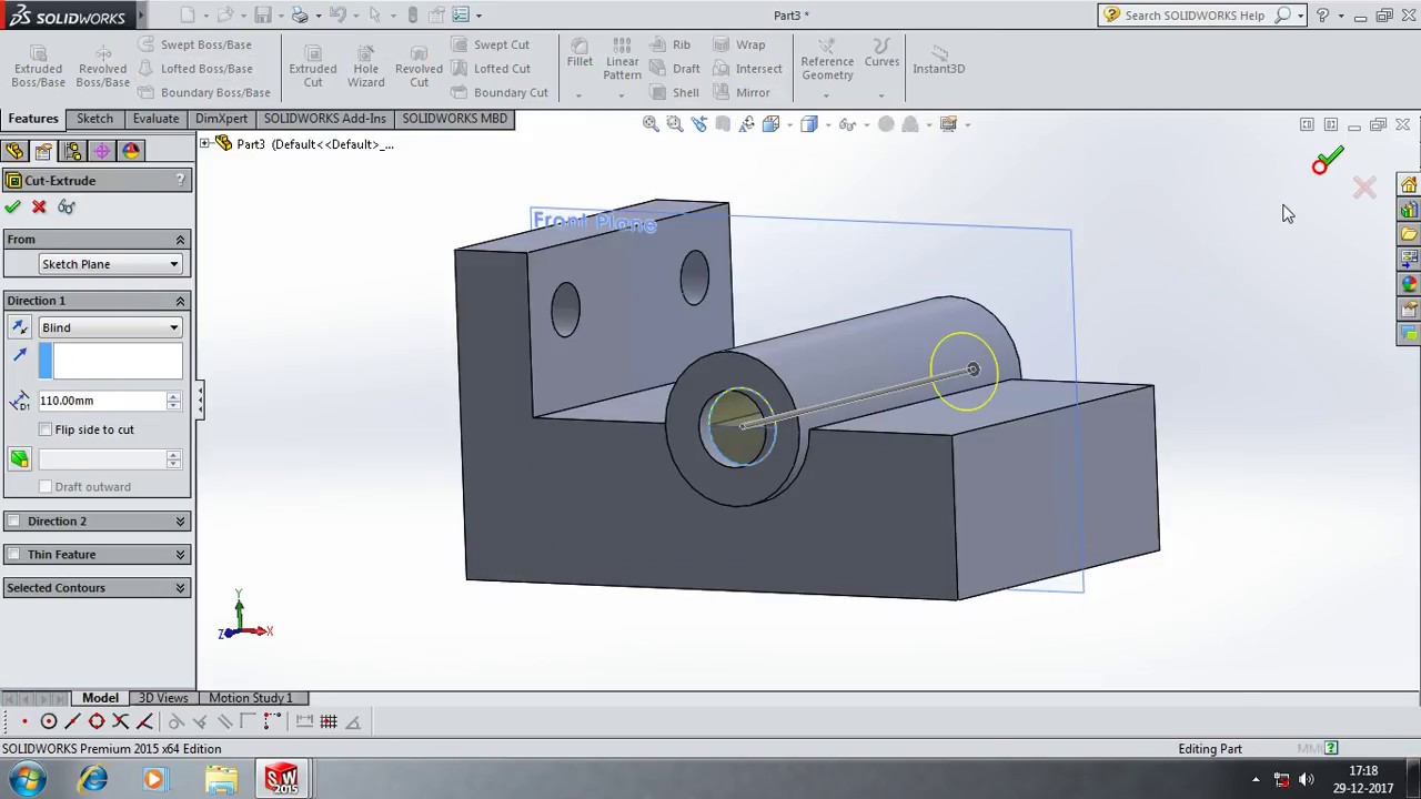 Solid Work Part modelling 2 - YouTube