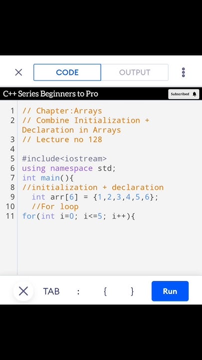 C++|Lecture no 128|"Combine Initialization & Declaration in Arrays" # ...