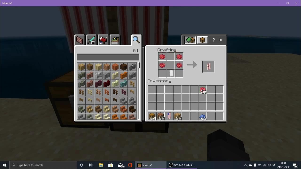 how to make the american flag banner in minecraft! - YouTube