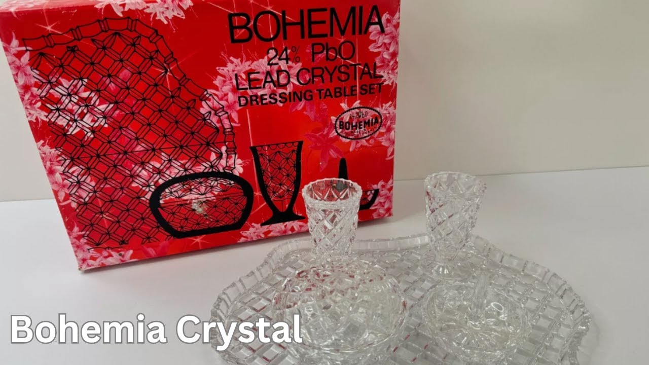 Vintage Bohemia Lead Crystal Vanity Set Unboxing - YouTube